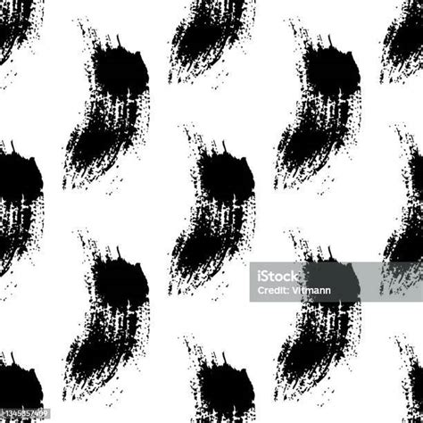 블랙 컬러의 매끄러운 패턴 그레인지 미니멀 한 기하학적 디자인을 브러시합니다 키즈 패브릭 과 섬유를위한 현대적인 그룽 콜라주 배경 0명에 대한 스톡 벡터 아트 및 기타