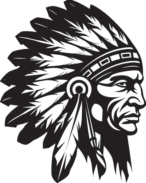 Premium Vector Desert Majesty Apache Logo Iconography Shadowed Gaze Apache Face Emblematic