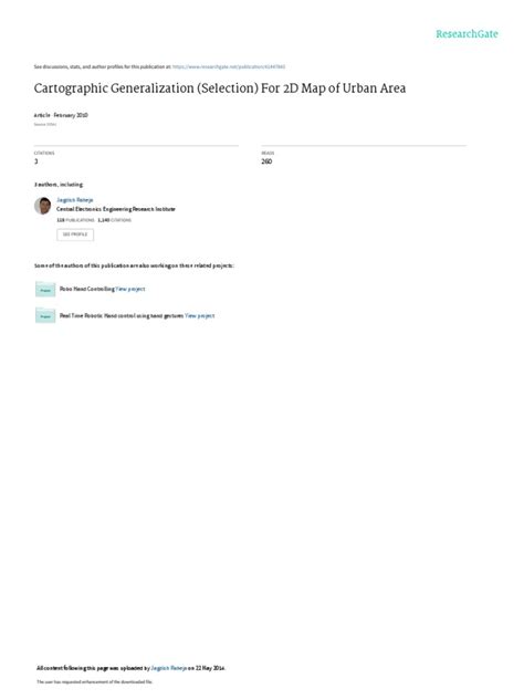 Cartographic Generalization Selection For 2d Map Of Urban Area Pdf Area Map
