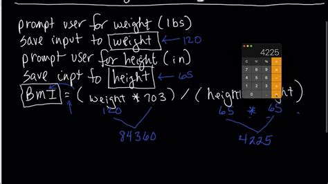 Pseudocode For Bmi Lab Youtube