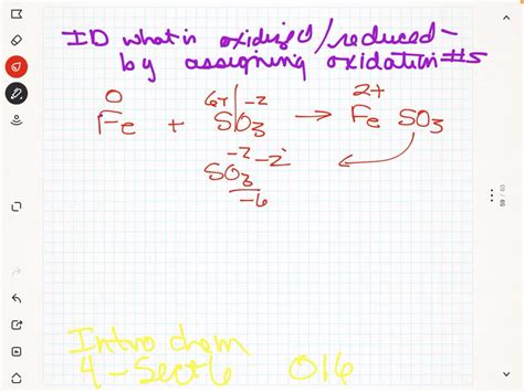 Assign Oxidation Numbers To Each Atom Of The Following Reaction Equation 2 Fe S O2 G 2 H2 O L