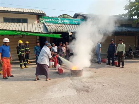 ချောင်းသာမြို့၊ ရွှေသာယာမြို့မစျေးကြီး၌ မီးဘေးအန္တရာယ်ကြိုတင်ကာကွယ်ရေး အသိပညာပေးခြင်းနှင့်မီးင