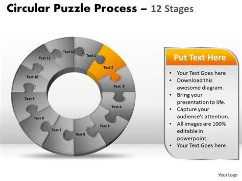 Components Flow Circular Puzzle Process PowerPoint Presentation Sample Example Of PPT