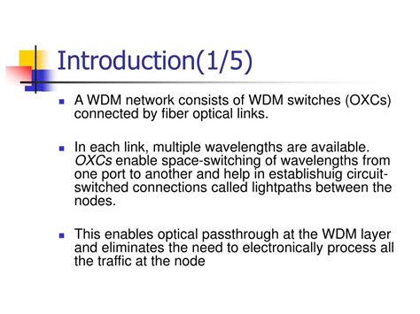 Ppt Qos Specified Traffic Grooming Algorithm In Wdm Mesh Networks