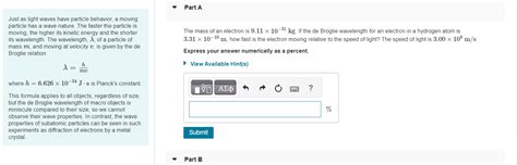 Solved Just As Light Waves Have Particle Behavior A Moving