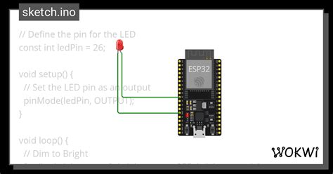 Led Bright Dim Wokwi Esp32 Stm32 Arduino Simulator