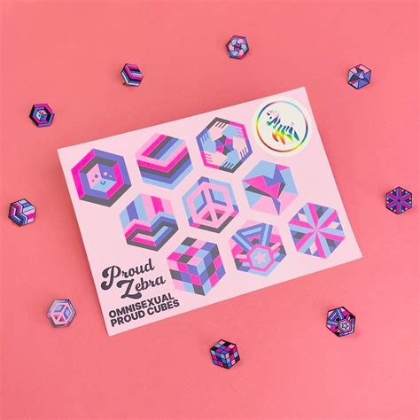 Omnisexual Pride Sticker Sheet Proud Zebra