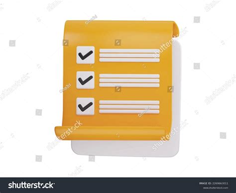Yellow Notepad Check Marks On Checklist Stock Vector Royalty Free Shutterstock
