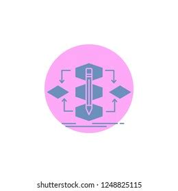 Algorithm Design Method Model Process Glyph Stock Vector Royalty Free