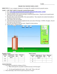 Projectile Motion Zero Launch Angle Physics Lesson