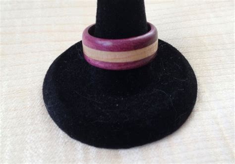 Purpleheart And Cherry Wood Ring Handmade Personalized Jewelry Etsy