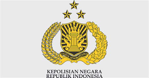 Indonesian Police Emblem Polri Logo Jenderal Polisi Badge Yellow