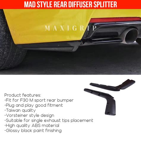Bmw F30 Rear Diffuser Splitter Vorsteiner Style Mad Style Diffuser F30