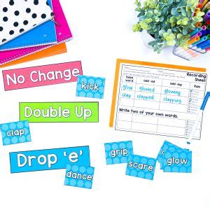 Activities To Teach How To Add Suffixes Ed And Ing The Sassy Apple