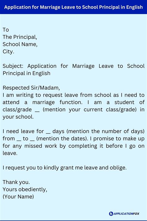 13 Samples Application For Leave In School For Marriage
