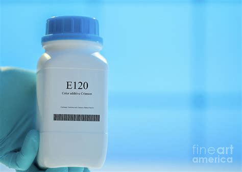 Container Of The Food Additive E120 Photograph By Wladimir Bulgar Science Photo Library Fine