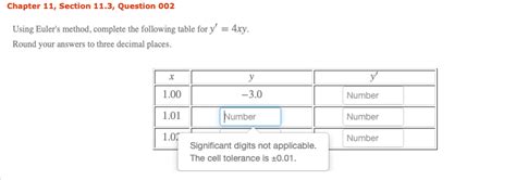 Solved Chapter Section Question Using Euler S Chegg Com