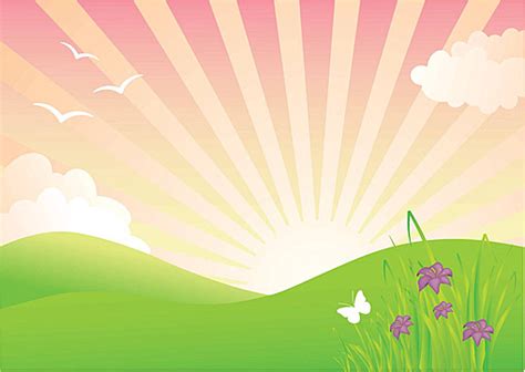 Sunset Rocky Dawn Rays Vector Rocky Dawn Rays Png And Vector With