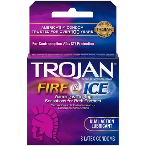 Trojan Fire And Ice Dual Action Condoms 3 Count Hsafsa Eligible