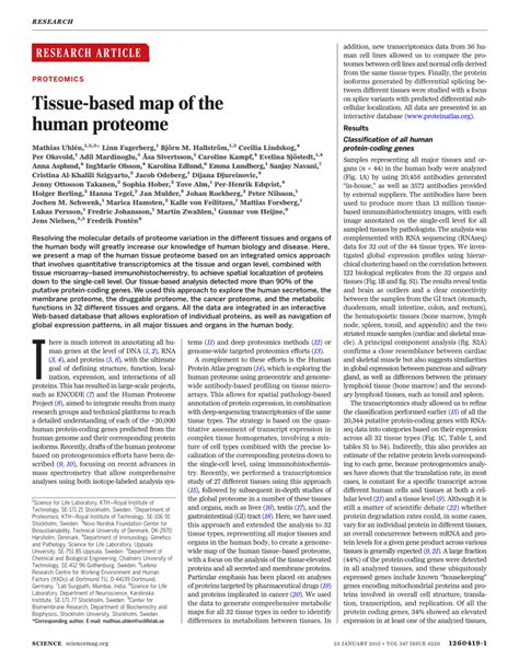 Pdf Charting The Human Proteome Understanding Disease Using A Tissue