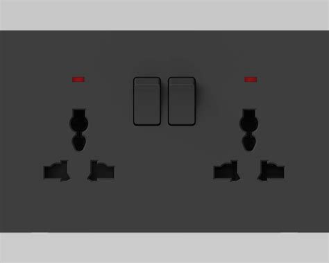 Universal Socket 2 Gang 13amp Power Point Switched Electric Universal