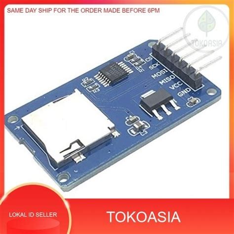 Jual Micro SD TF Card Adater Reader Module Shield Pin SPI Interface Driver Chip Level