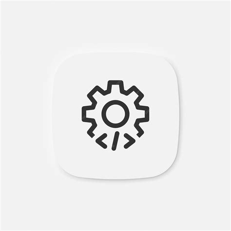 Premium Vector Gear Icon Software Develop Sign Programming Development Symbol Coding Icons