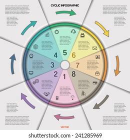 Infographic Cyclic Business Process Workflow Project Stock Vector Royalty Free 241285969