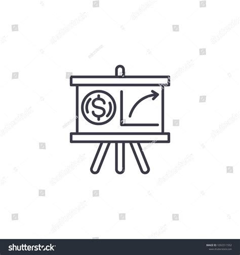 Project Presentation Linear Icon Concept Project Stock Vector Royalty Free 1092311552