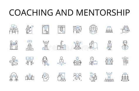 Coaching And Mentorship Line Icons Collection Teaching And Guidance