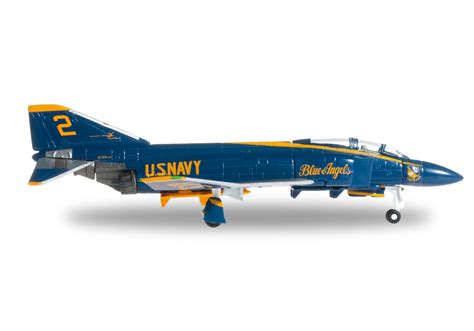 Herpa Us Navy Mcdonnell Douglas F 4j Phantom Ii Blue Angels No 2