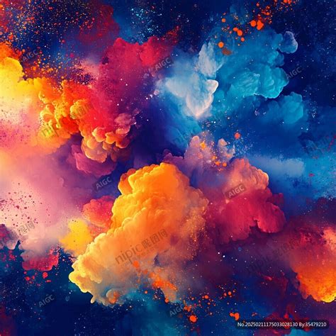 Ai创作图挂画抽象画星云 创意彩色缤纷宇宙插画 炫酷冷暖色晕染 星云抽象画 海洋流体画宇宙 炫彩抽象肌理酸性背景 创意酷炫特效晕染印刷 彩墨云纹艺术画 高清大图色彩抽象 抽象云彩装饰画 宇宙