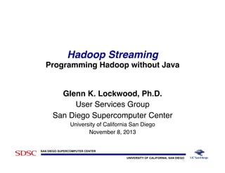 Hadoop Streaming Programming Hadoop Without Java PDF