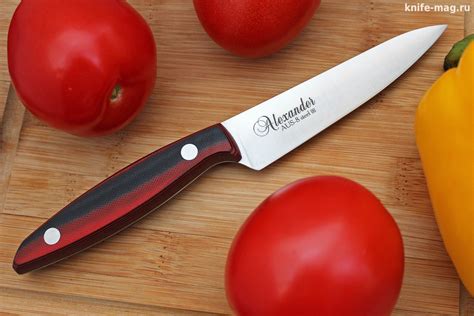 Купить нож Кухонный нож Alexander S AUS-8 Red G-10 | KNIFE-MAG.RU