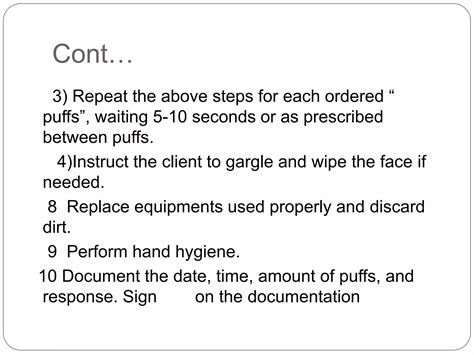 Nebulization Procedure Pptx First Aid Injuries