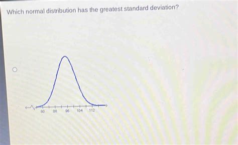 Which Normal Distribution Has The Greatest Standard Deviation [statistics]