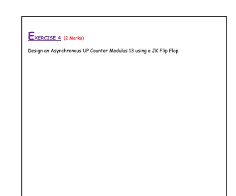 Solved Exercise 4 2 Marks Design An Asynchronous Up
