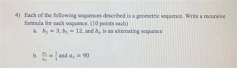 Solved 4 Each Of The Following Sequences Described Is A