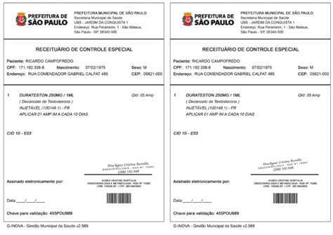 Receita Branca 2 Vias Posto Sp Durateston 102 1 Pdf