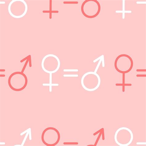 Premium Vector The Symbol Of Gender Equality Pattern Women And Men Should Always Have Equal