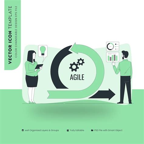 Méthode Agile Vecteur Premium