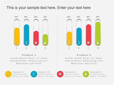 Product Comparison Graph Charts PowerPoint Template