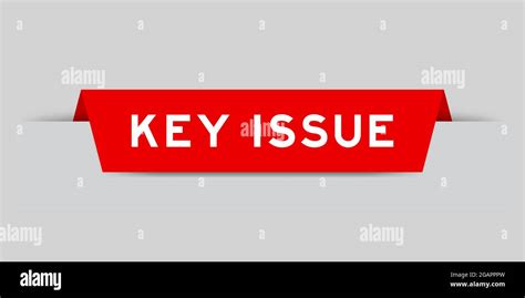 Red Color Inserted Label With Word Key Issue On Gray Background Stock Vector Image Art Alamy