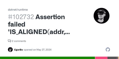 Assertion Failed Isalignedaddr Bytesize · Issue 102732 · Dotnet