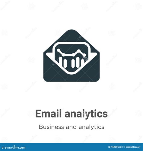 Email Analytics Vector Icon On White Background Flat Vector Email