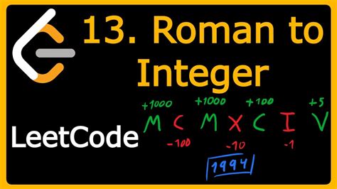 13 Roman To Integer Leetcode Español Python Youtube