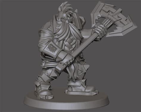 Dwarf With Giant Axe R Zbrush