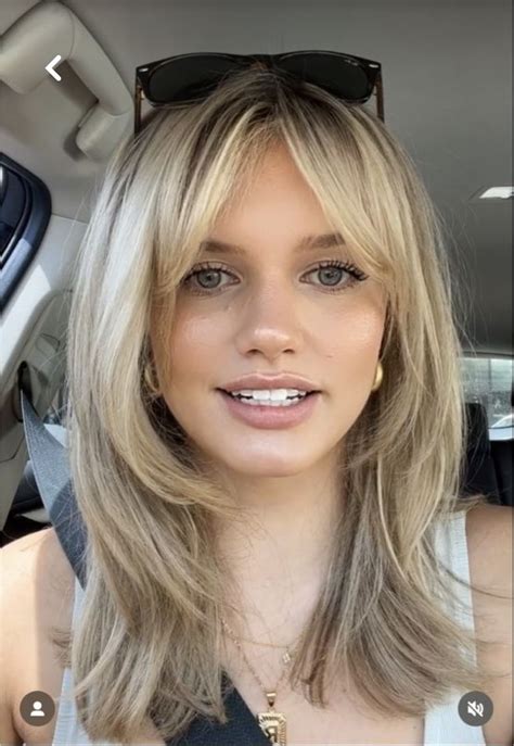 Pin On Hairstyle Blonde Hair With Bangs Bangs With Medium Hair