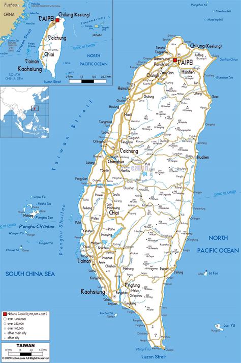 Large Road Map Of Taiwan With Cities And Airports Taiwan Asia Mapsland Maps Of The World