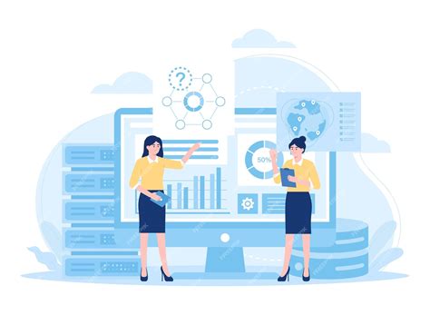 Premium Vector Web Hosting Online Database Storage Technology Data